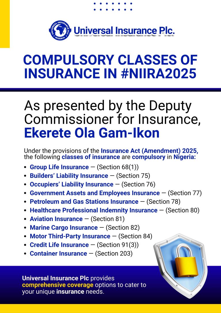 Compulsory Classes of Insurance | Universal Insurance Plc.